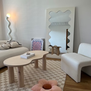 Modern OAK Frame Round Mirror Decorative Hanging Mirror - Etsy