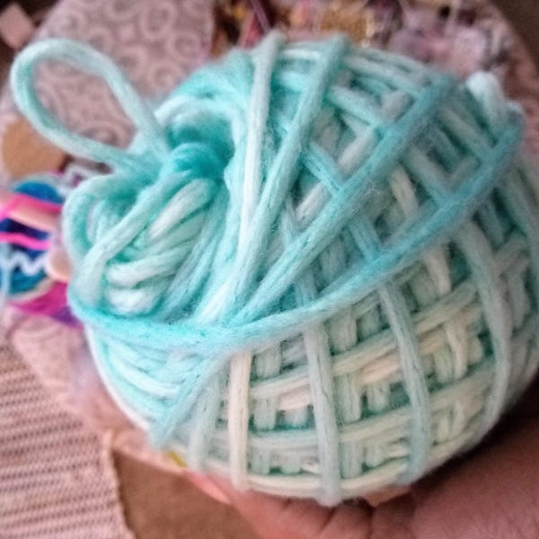 Hand Dyed Worsted Aran Yarn, Blue Turquoise Neon Purple Orange Speckles ...