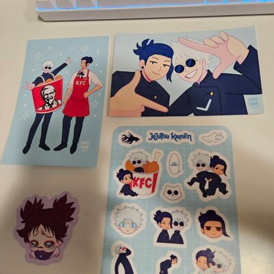JJK Inspired Sticker Sheet - Etsy