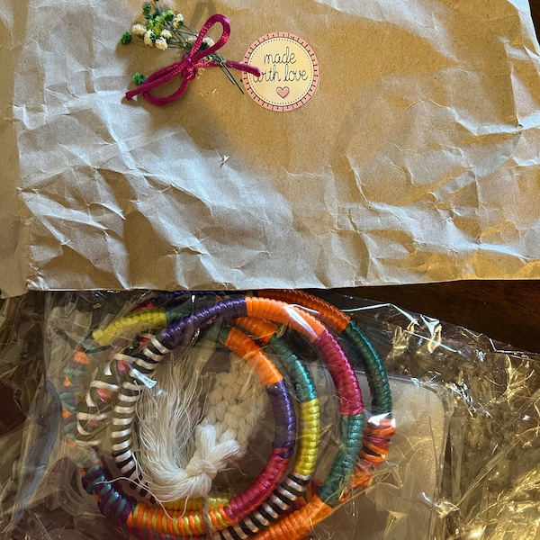 Wrapped Yarn Charger Cable / Handmade Lightning Cable / Multicolor Blue ...