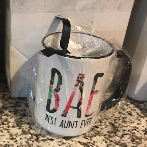 Bae Best Aunt Ever Mug, Bae Mug Best Aunt Ever Mug, Aunt Mug, Aunt Gift ...