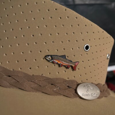 Rainbow Trout Enamel Pin Quality Fishing Pin Fly Fishing - Etsy