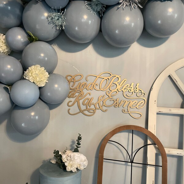 Custom God Bless Name Sign / God Bless Sign / Custom Name Sign / Custom ...