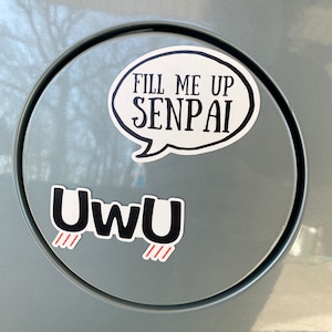 Fill Me up Senpai Magnet Anime Car Magnet Funny Anime Car Decor Weeb ...