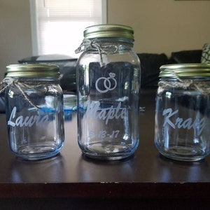 3 Mason Jars, Sand Ceremony, Unity Jars, Mason Jars, Personalized ...