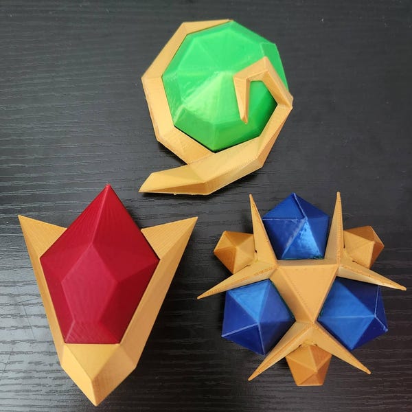 Legend of Zelda Large Green Rupees Set of 3 - Ocarina of Time, Majora's ...