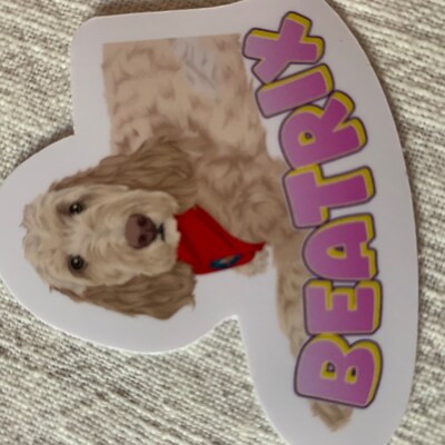 Personalized Dog Stickers Hand Drawn Custom Pet Sticker, Custom Dog ...