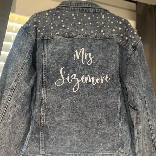 Embroidered Bride Denim Jacket, Bride Jean Jacket, Future Mrs Jacket ...