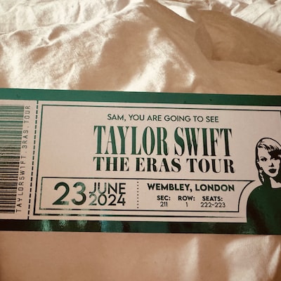 Personalised Dua Lipa Ticket Full Colour and Foil Ticket Foiled Concert ...