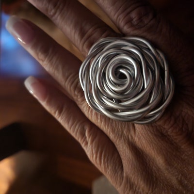 Gold Ring, Silver Ring, Copper Ring, Wire Ring, Statement Ring, Large ...