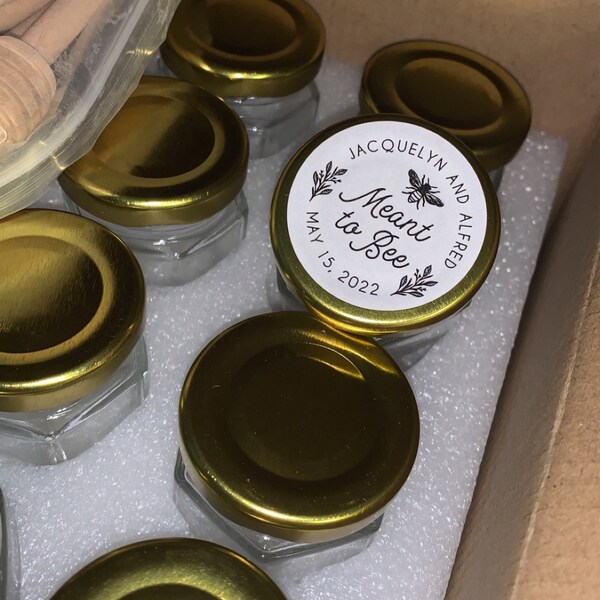 Meant to Bee Sticker, Honey Jar Favor Stickers or Seed Packet Labels ...