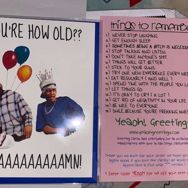 Friday Birthday Card, 90s Pop Culture, Hip Hop Birthday Card, Funny ...