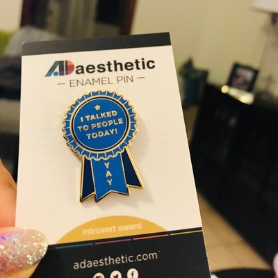 Introvert Award Enamel Lapel Pin - Etsy