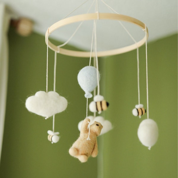 Winnie the Pooh Wool Mobile - Etsy
