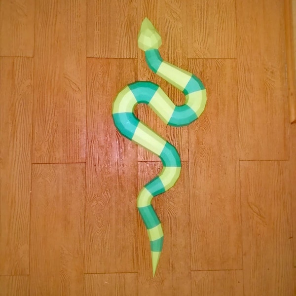 Snake Papercraft Sculpture, Printable 3D Puzzle, Papercraft Pdf ...