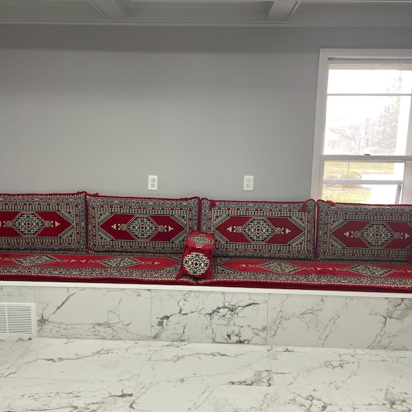 U-shaped Sofa, Floor Seating, Kilim Design Sofa, Arabic Seating ...