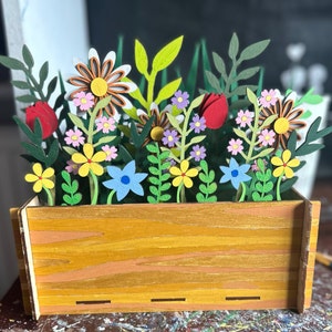 DIY 3D Layered MDF Flower Pot, Make Your Own Flower Pot, Flower Window ...