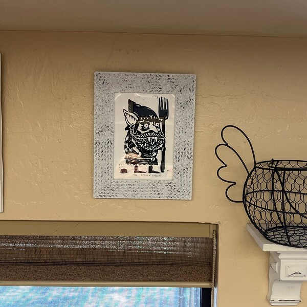 The Kitchen Goblin, Goblin Print, Kitchen Print, Weird Wall Art, Occult ...