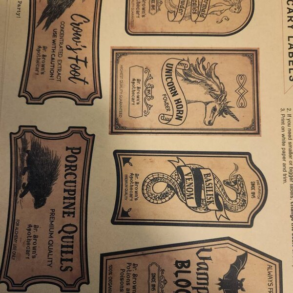 Wizard Potion Labels Printables, HP Polyjuice Potion Label, Editable ...