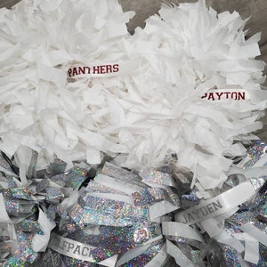 Pom Pom Tags Set of 2 Cheer Cheerleader Name Personalized Team Gift ...