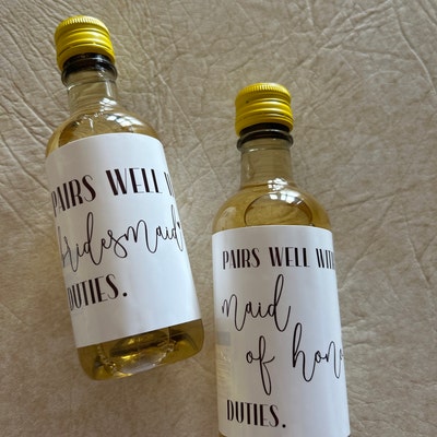 Bridesmaid and Maid of Honor Proposal Labels, Wine and Champagne Labels ...