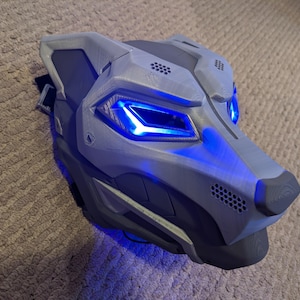 Cyber Deer Mask Custom Colors and Lights, Futuristic Mask, Cyber Punk ...