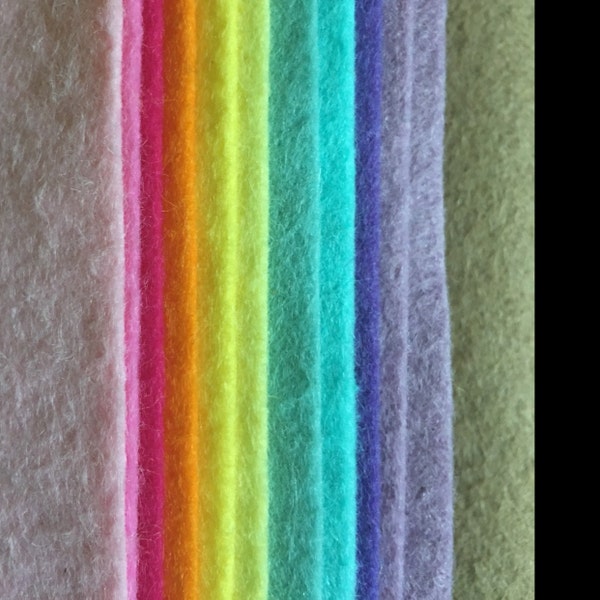 Wool Felt // Pot of Gold Palette // Wool Blend Felt Sheets, Rainbow ...