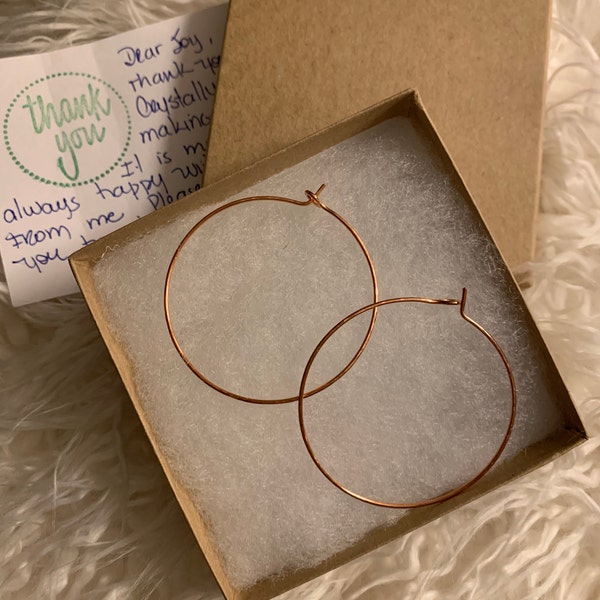 2" Copper Front Face Hoop Earrings Copper Handmade Copper Hoops Copper ...