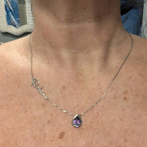 Handmade Alexandrite Birthstone Necklace, Personalized June Birthstone ...