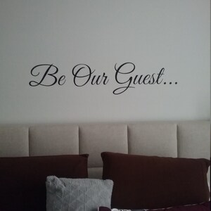 Be Our Guest Wall Decal Sticker - Etsy