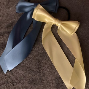 Velvet Hair Tie Velvet Ponytail Velvet Long Tail Bow Hair | Etsy