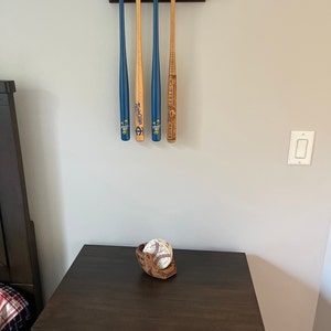 15 Mini Bat Horizontal Display Rack With Baseball Shelf - Etsy