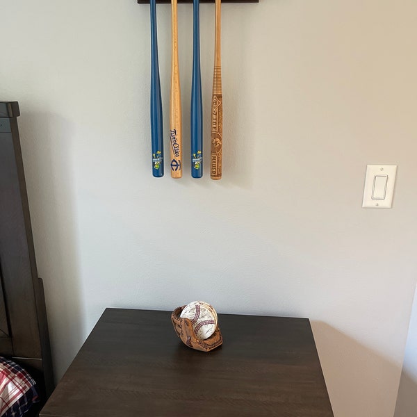 One Bat Vertical Baseball Bat Rack Holder Display Regular Bats - Etsy