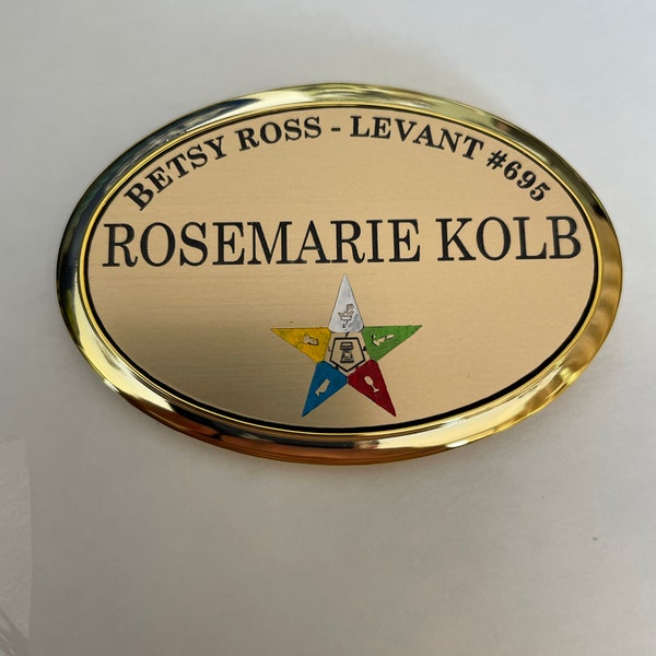 Order of Eastern Star 1.5" X 2.25 Framed Magnetic on Members Badge ...