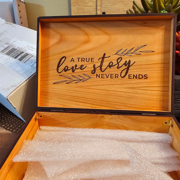 Love Letter Box Valentines Day Gift Box Personalized Small Wooden ...