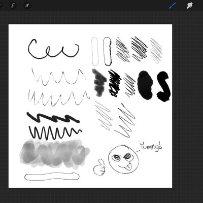 Square Sketch 10 Digital Brushes for Procreate - Etsy