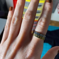 Skinny Name Ring Stacking Ring Grandma Gift Minimalist - Etsy