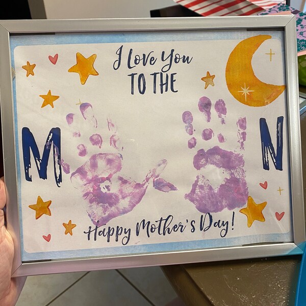 I Love You to the Moon and Back, Mother's Day Gift From Kid to Mom ...