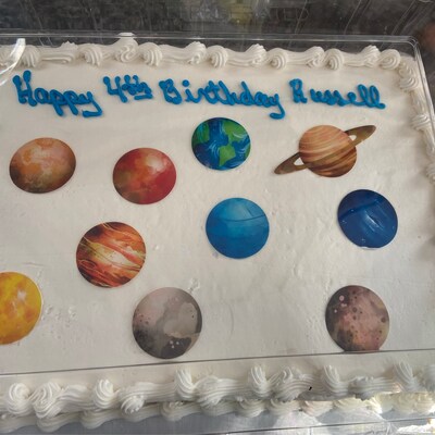 Space Solar System Planets Edible Pre Cut Stickers - Etsy