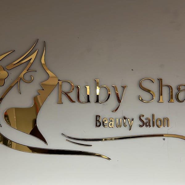 Custom Signs, Acyrlic Business Sign, Beauty Salon Sign, Laser Cut Sign ...