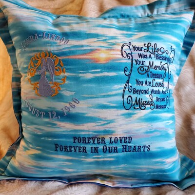 Sympathy Memory Your Life Was A Blessing Machine Embroidery Design ...