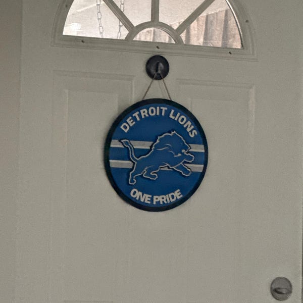 Detroit Lions One Pride Door Hanger - Etsy