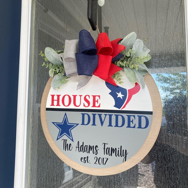 House Divided Door Sign | House Divided Sign | House Divided Wreath ...