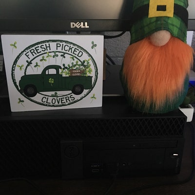 Fresh Picked Clovers Vintage Truck Wooden Block Sign St. - Etsy