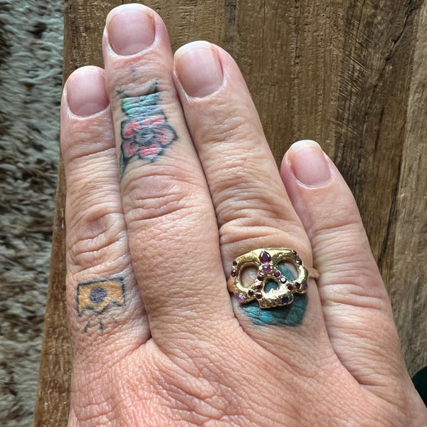 The Sapphire Skull Ring Handcrafted Custom Made to Order Designer Skull ...