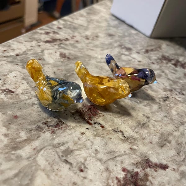 Custom Made Bird Made With Your Dried Flowers, Songbird Keepsake, Bird ...