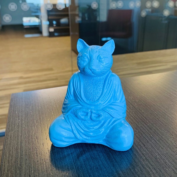 Zen Buddha Cat Statue: Meditating Cat, Custom Buddha Cat Statue ...
