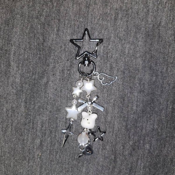 Y2k Beaded Star Keychain Downtown Star Girl - Etsy