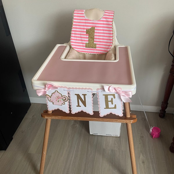 Tea Party High Chair Banner,tea Party Birthday Decorations, Par-tea 1st ...