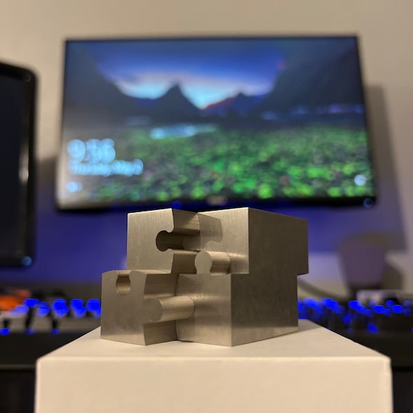 Wire EDM Puzzle Cube: Stainless Steel Fidget Toy - Desk Art - Etsy